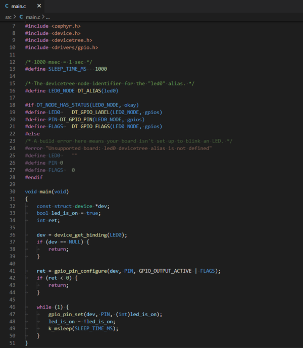 Dissecting the blinky sample – Nordic Developer Academy