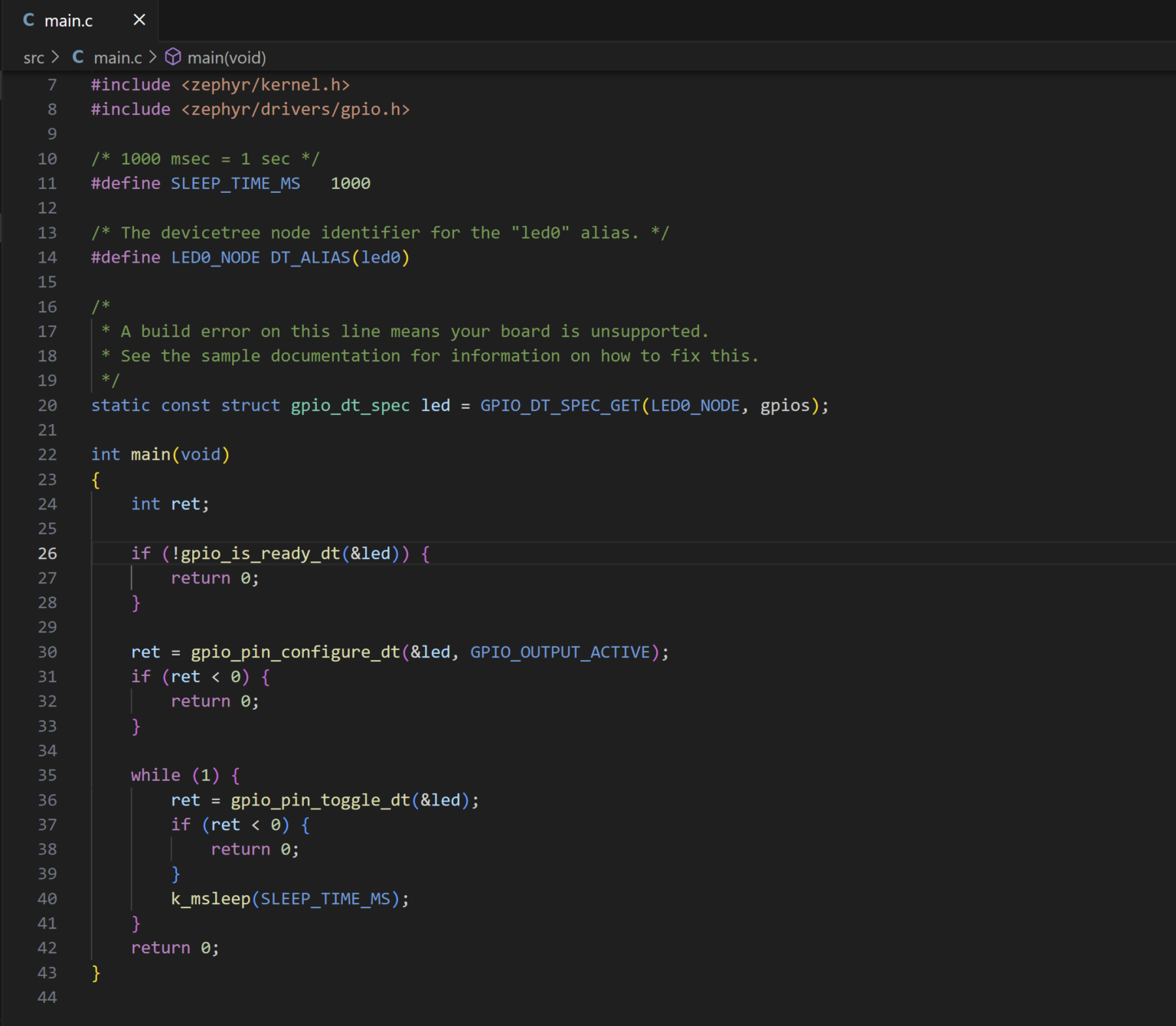 Dissecting the blinky sample - Nordic Developer Academy
