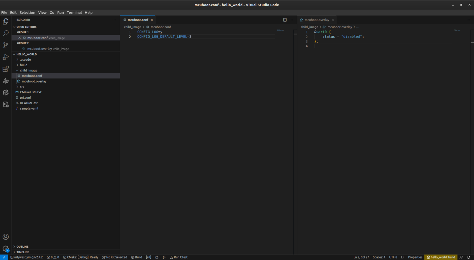 Sysbuild configuration - Nordic Developer Academy