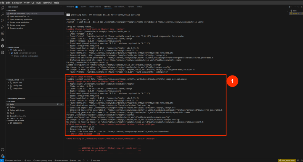 Sysbuild configuration - Nordic Developer Academy